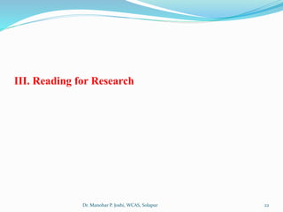 Reading for research | PPTX