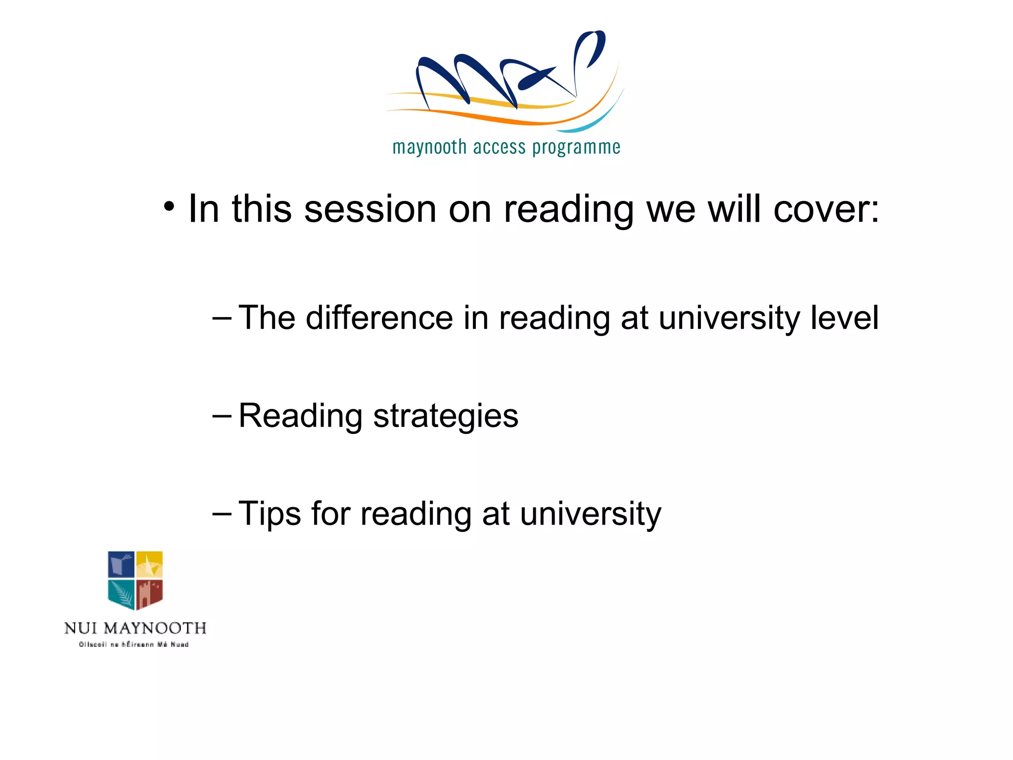 Reading for university | PPT