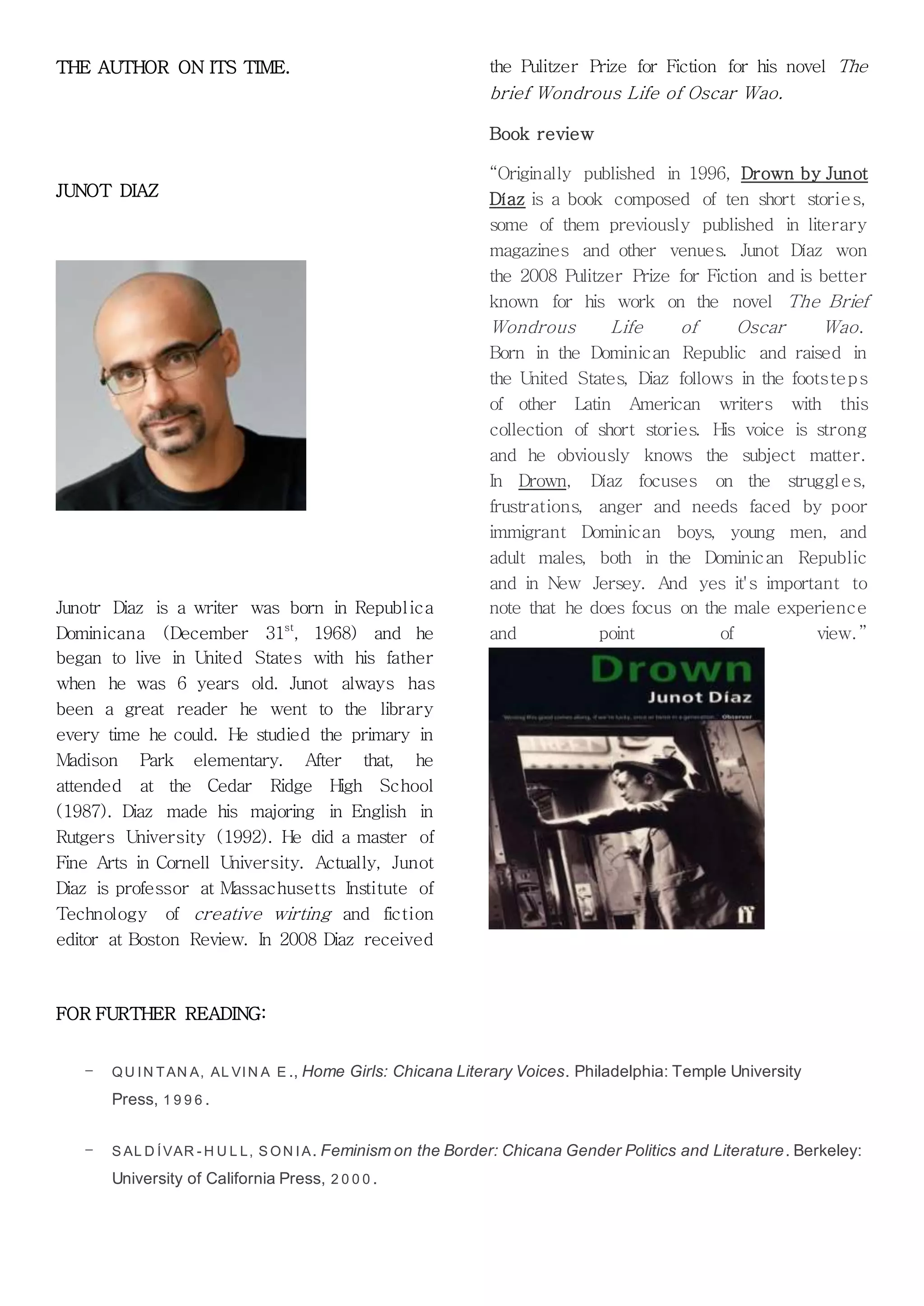 BOYFRIEND by JUNOT DIAZ Reading guide | DOCX