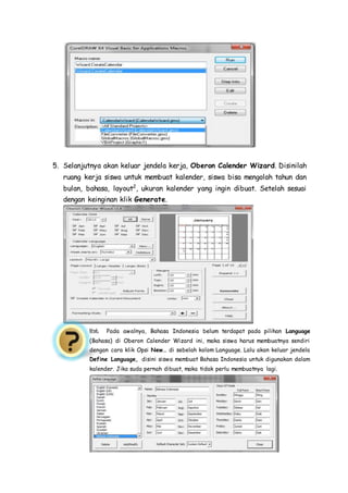 Reading Guide - tutorial pembuatan desain kalender dengan Aplikasi Corel Draw | PDF