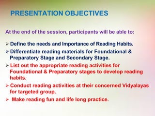 Developing Reading Habits in Foundational & Preparatory Stages | PDF