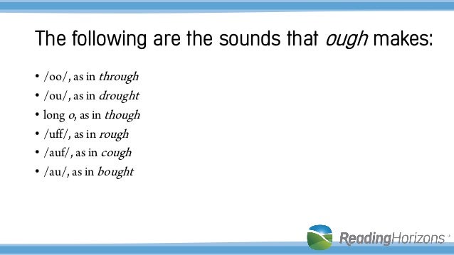 Reading Horizons - Sounds of Ough