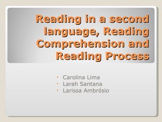 Reading in a second language (1) | PPT