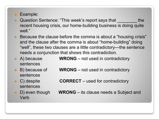 Reading PART 5 incomplete sentences | PPT