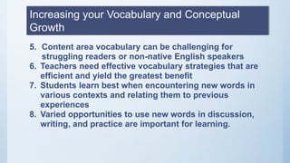 Reading in content area: Content Literacy and the Reading Process.pptx