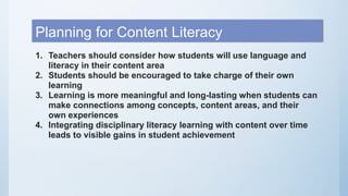 Reading in content area: Content Literacy and the Reading Process.pptx