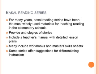 Reading in elementary school chapter 9 | PPTX