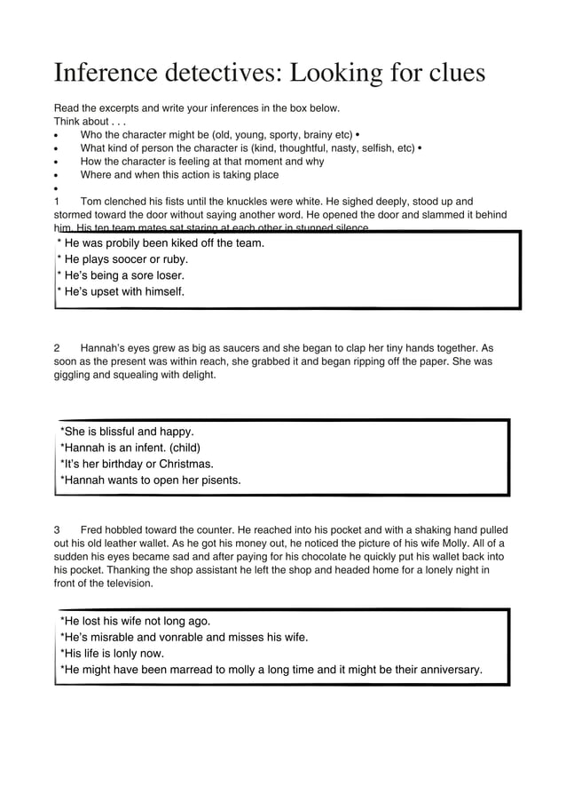 Reading inferring | PDF