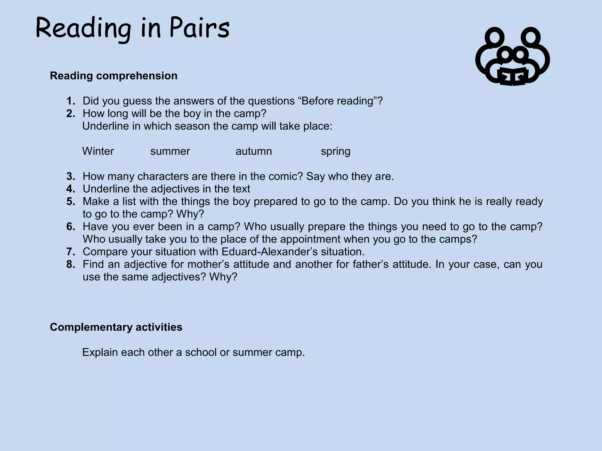 Reading in pairs | PPTX
