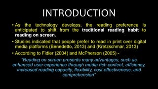 Reading in print & reading on screen | PPT