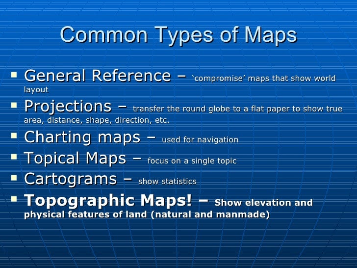 Reading And Interpreting Maps Notes