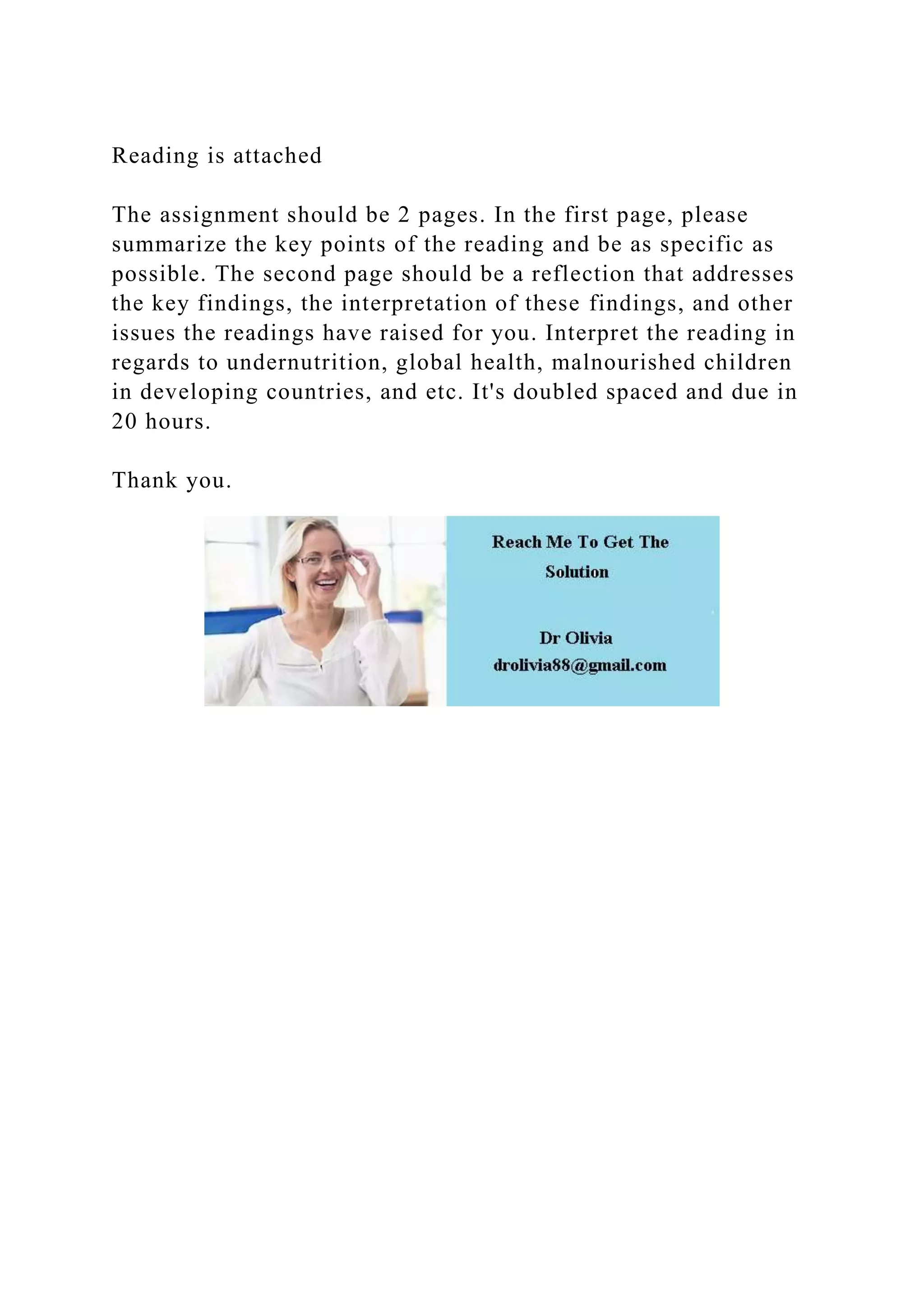 Reading is attachedThe assignment should be 2 pages. In the firs.docx