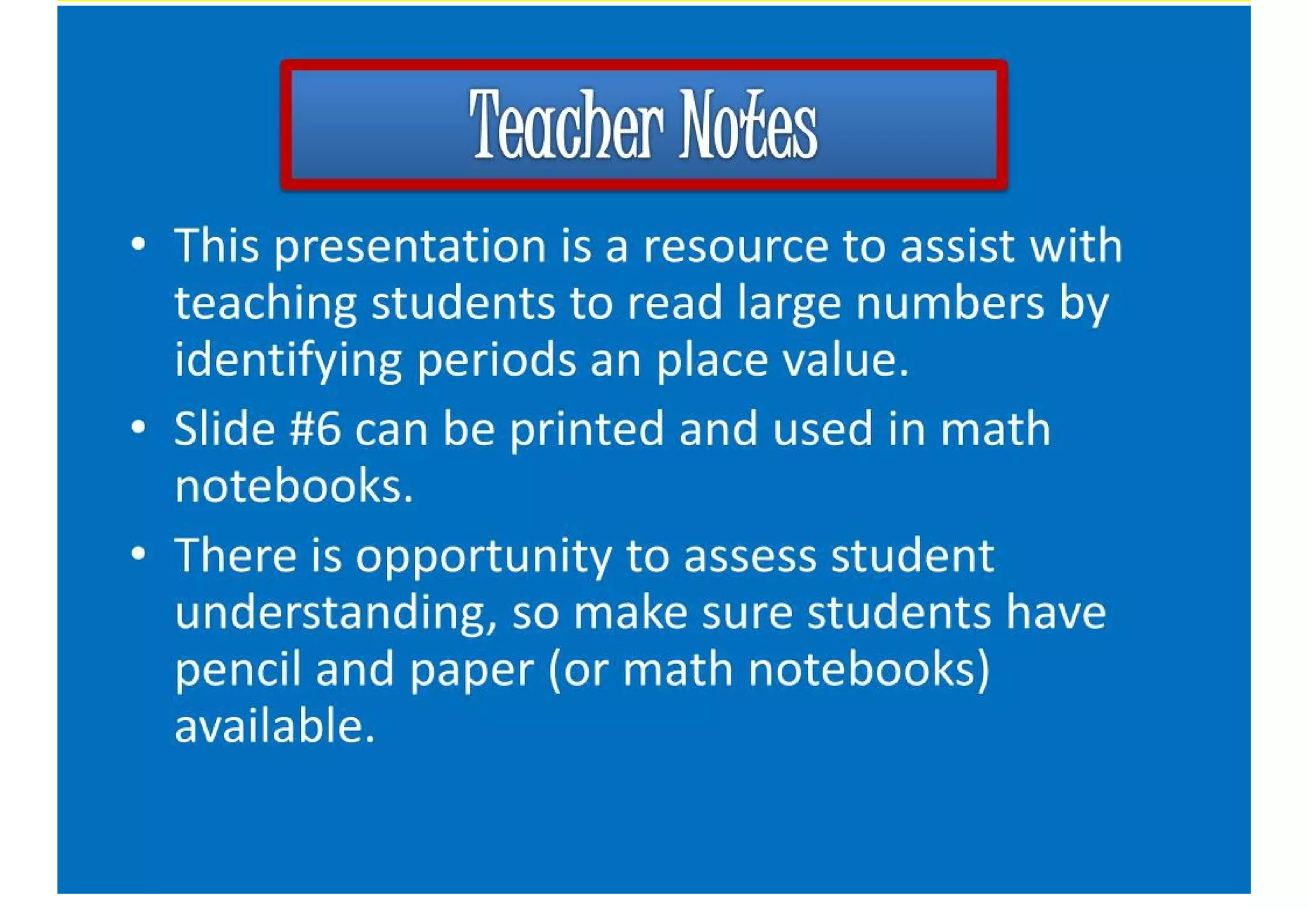 Reading Large Numbers & Identifying Place Value | PDF