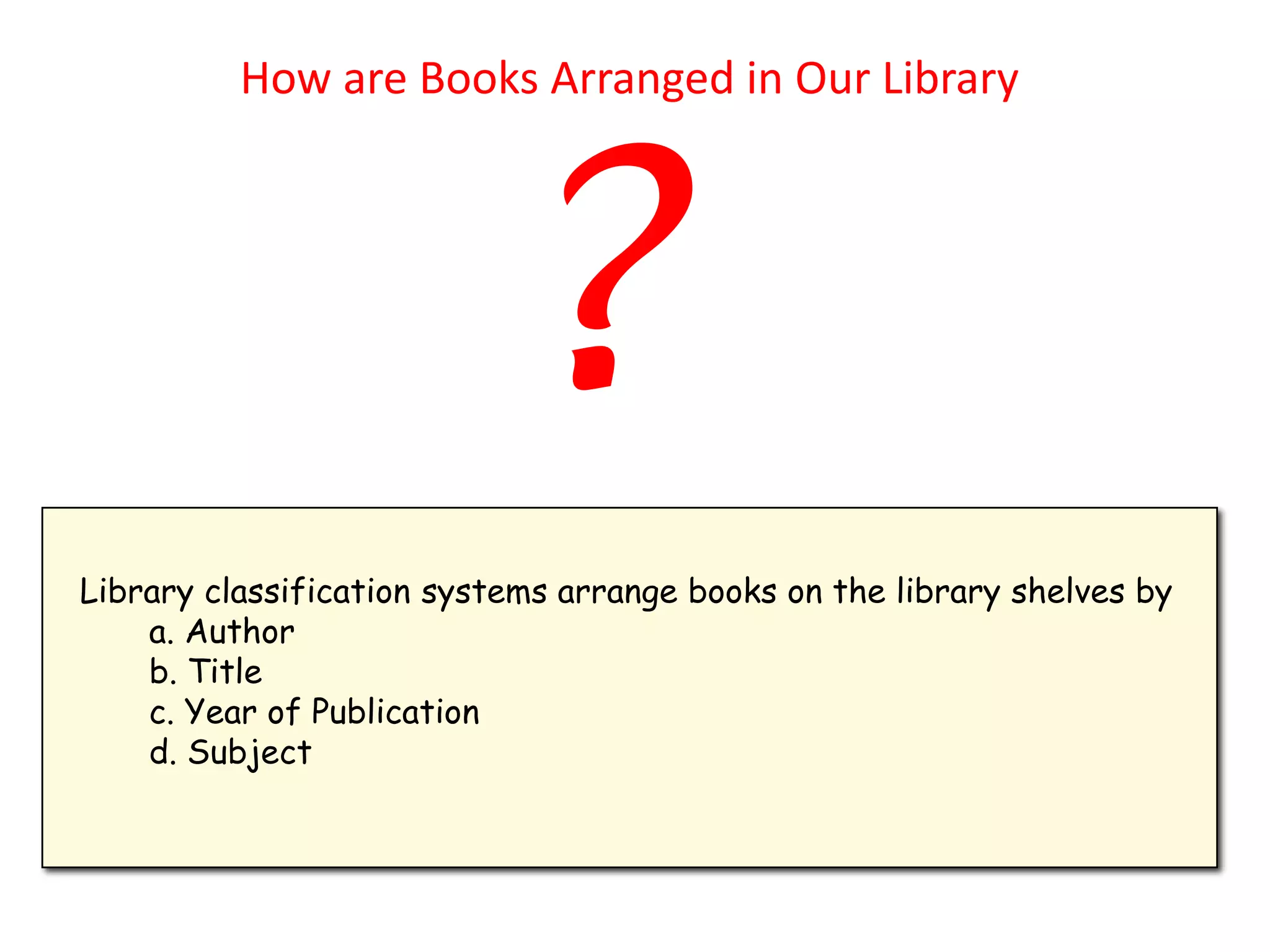 Reading LC Call Numbers | PPTX