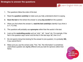 Reading lesson 1 matching paragraph headings | PPT