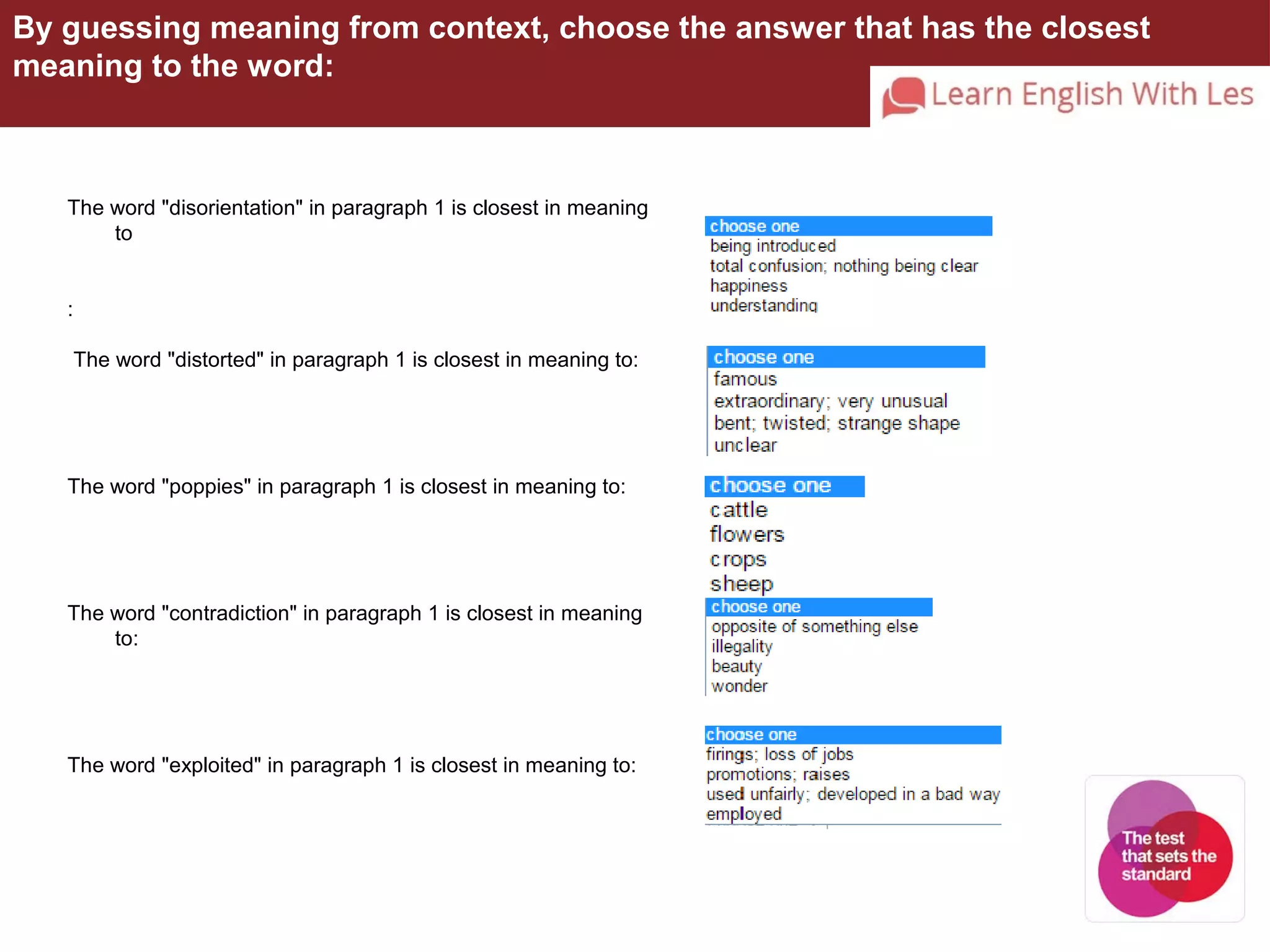 Reading lesson 7 guessing meaning from context | PPT