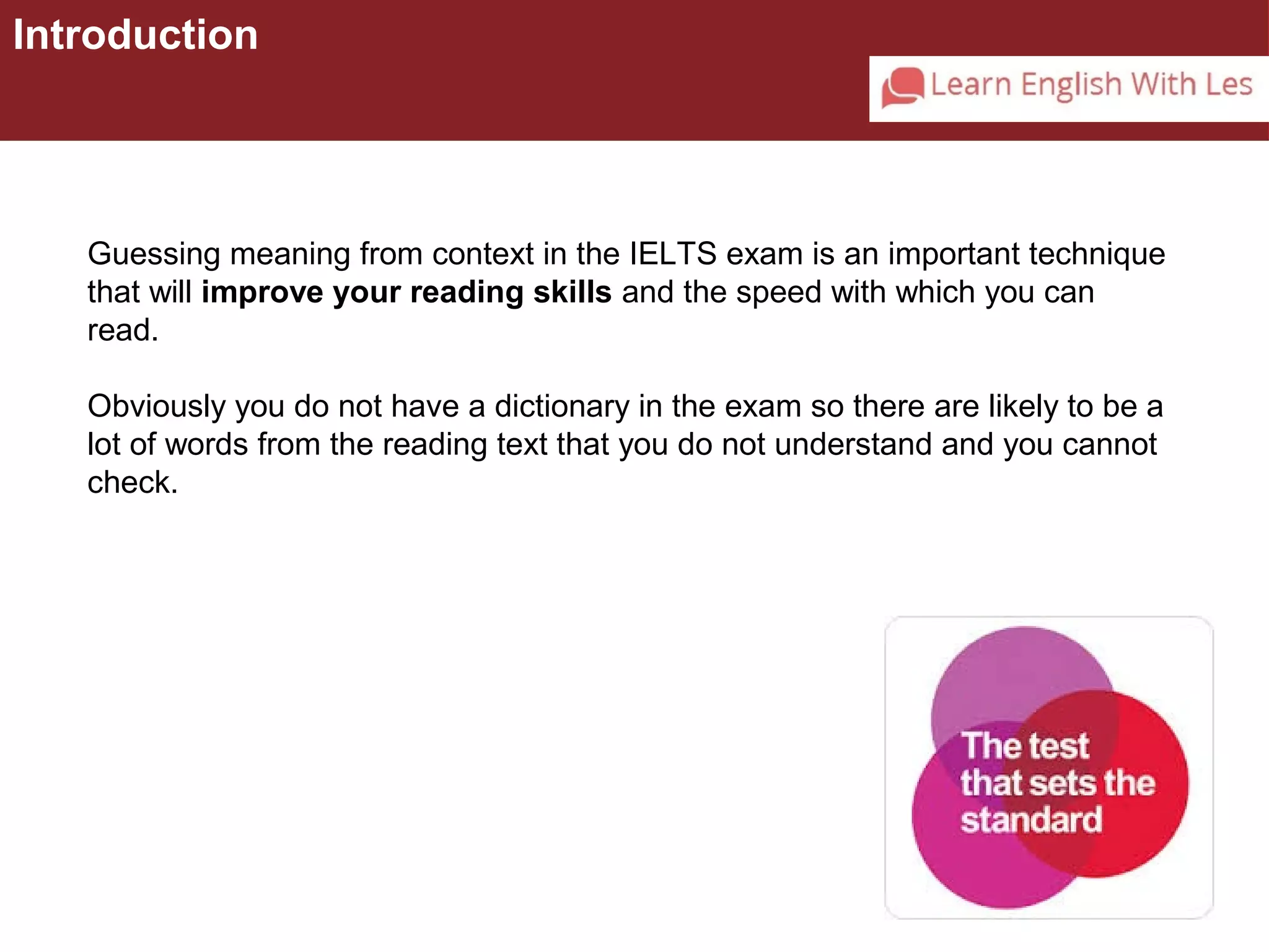 Reading lesson 7 guessing meaning from context | PPT