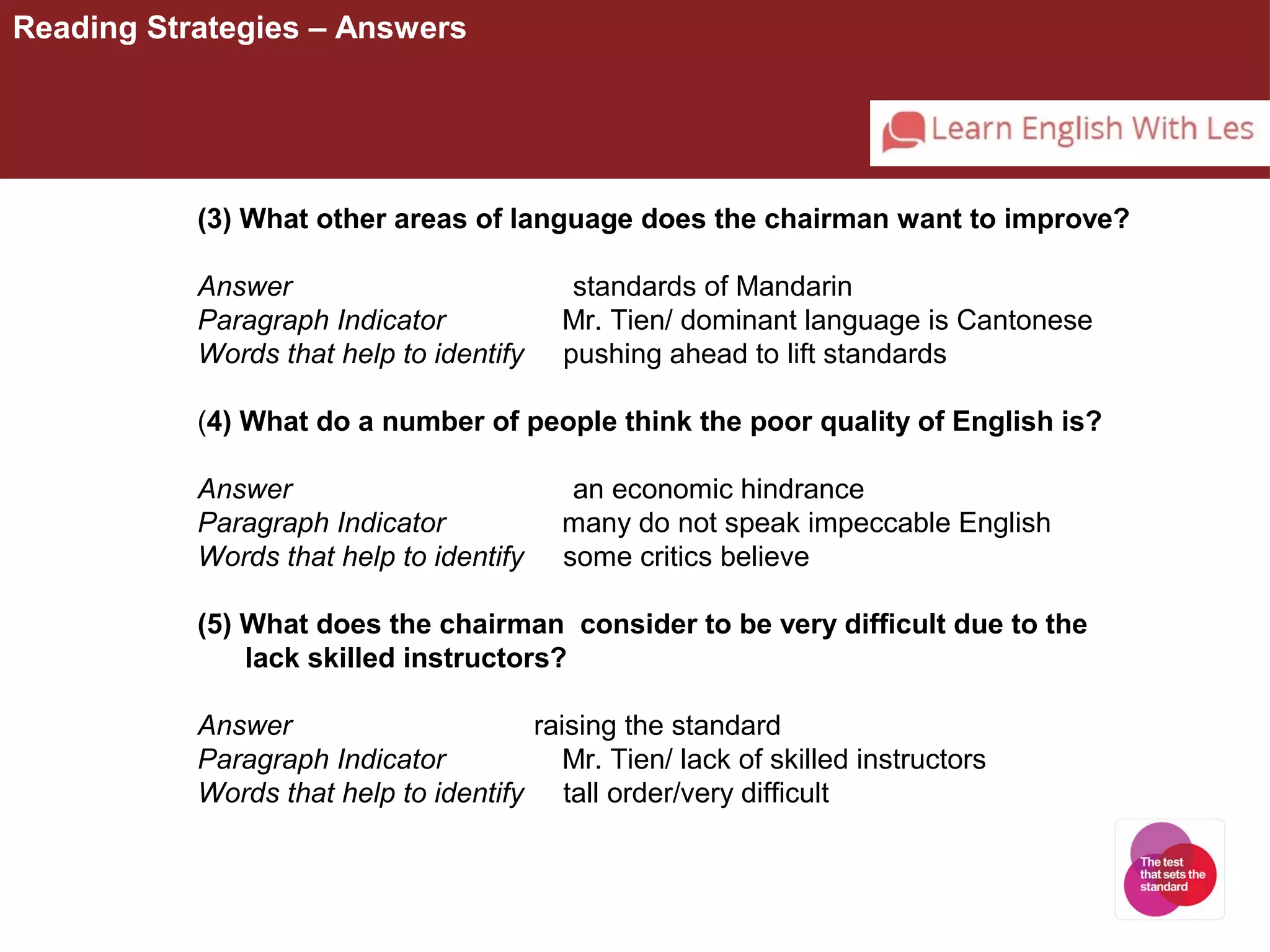 Reading lesson 9 reading strategies | PPT | Educational Assessment ...