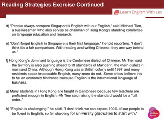 Reading lesson 9 reading strategies | PPT | Educational Assessment ...