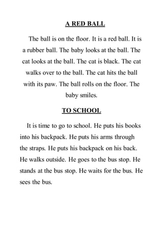 Reading level 1 | DOC | Parenting Babies and Toddlers | Parenting