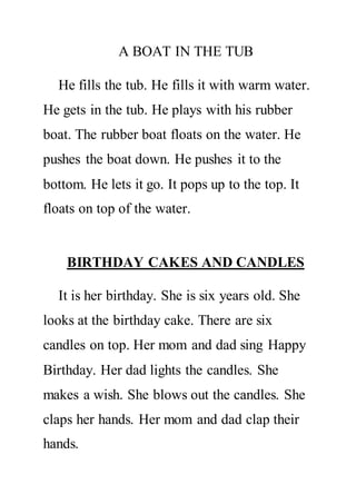 Reading level 1 | DOC | Parenting Babies and Toddlers | Parenting