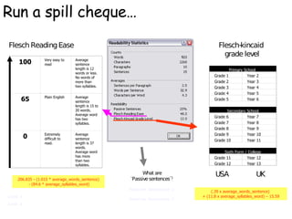 Reading Level Tools In Word | PPT