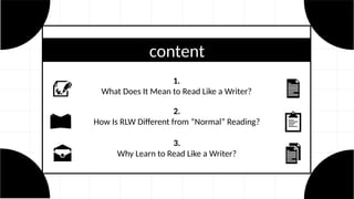 A LESSON ON HOW TO READ LIKE A WRITER.pptx