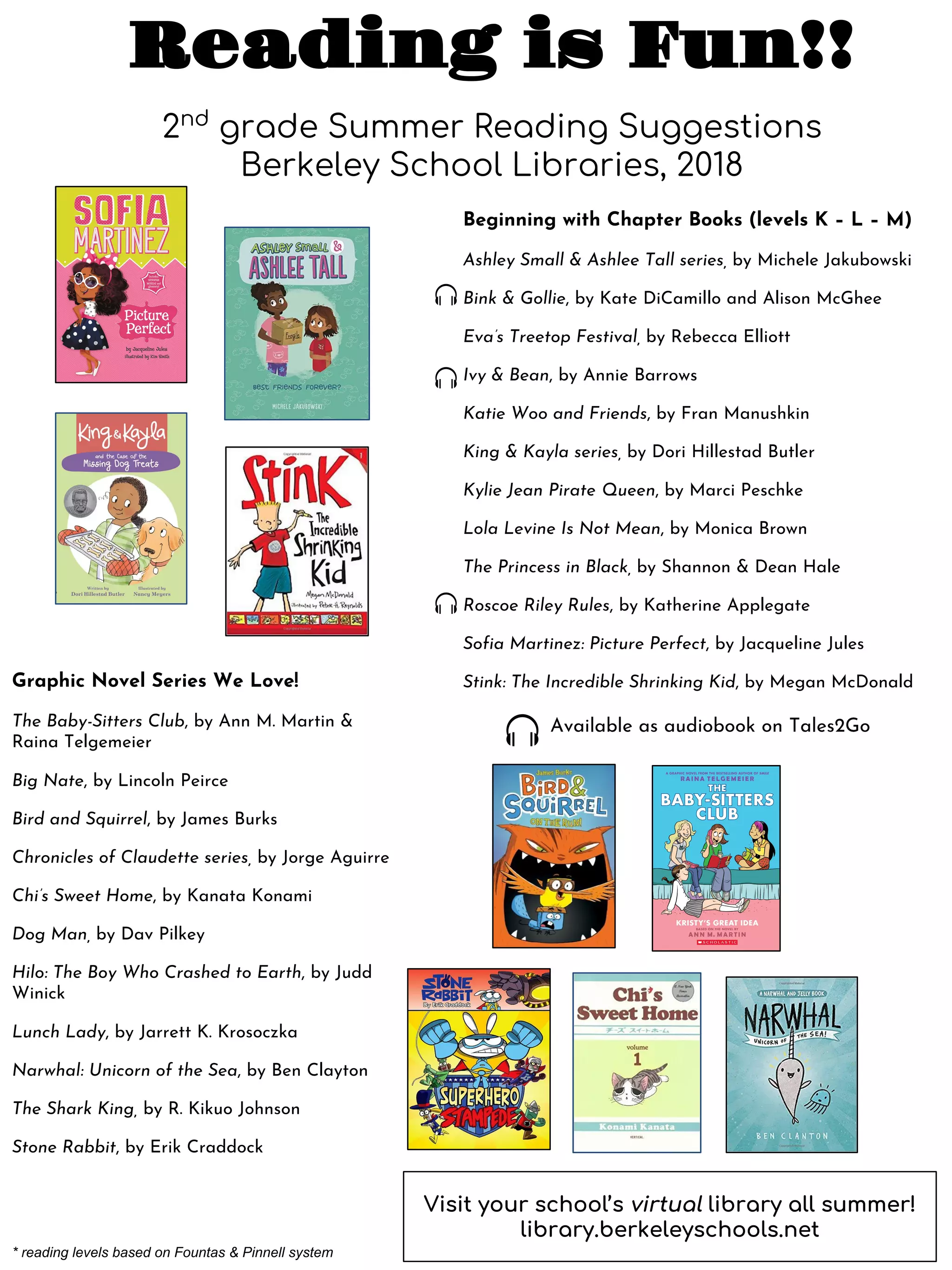 2018 Summer Reading for 2nd grade | PDF