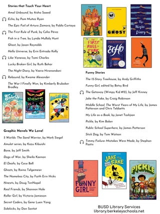 2018 Summer Reading for 5th graders | PDF
