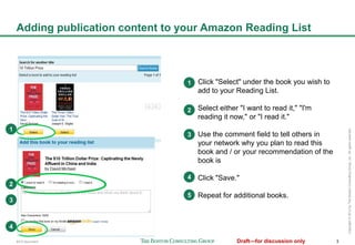 Using the Amazon Reading List application on LinkedIn | PPTX