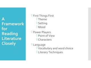 Reading literature | PPT