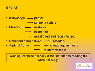 Reading literature critically | PPT