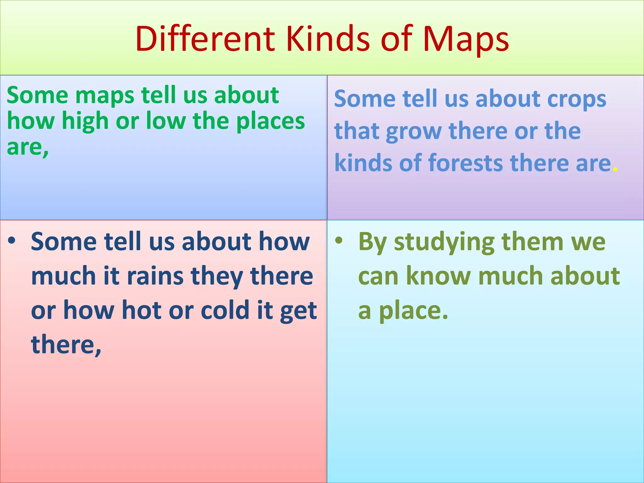 Reading maps of different kinds | PDF