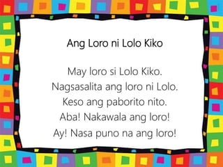 Reading material from phil iri | PPT