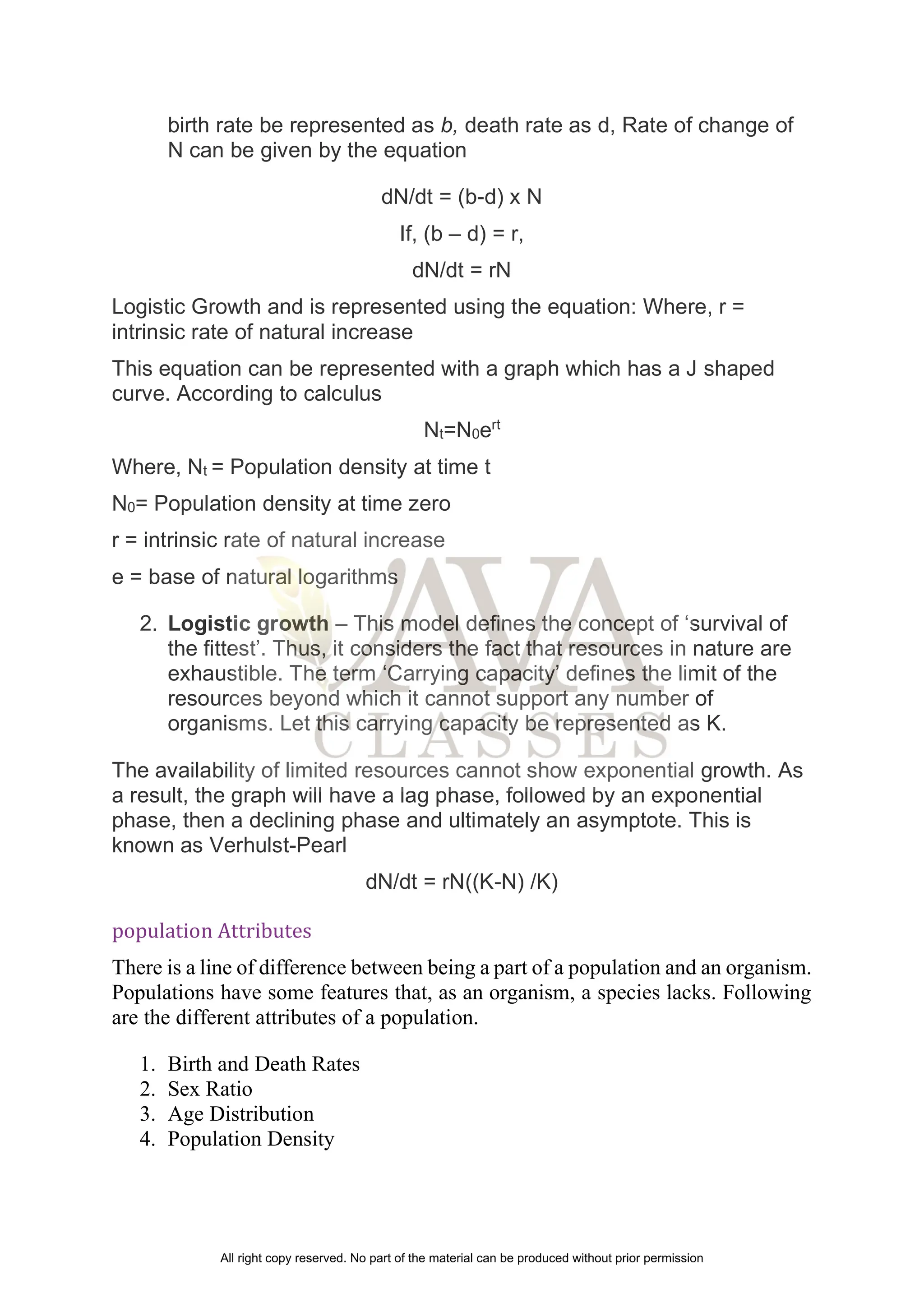 Ecology- organisms and populations class 12 notes in pfd | PDF