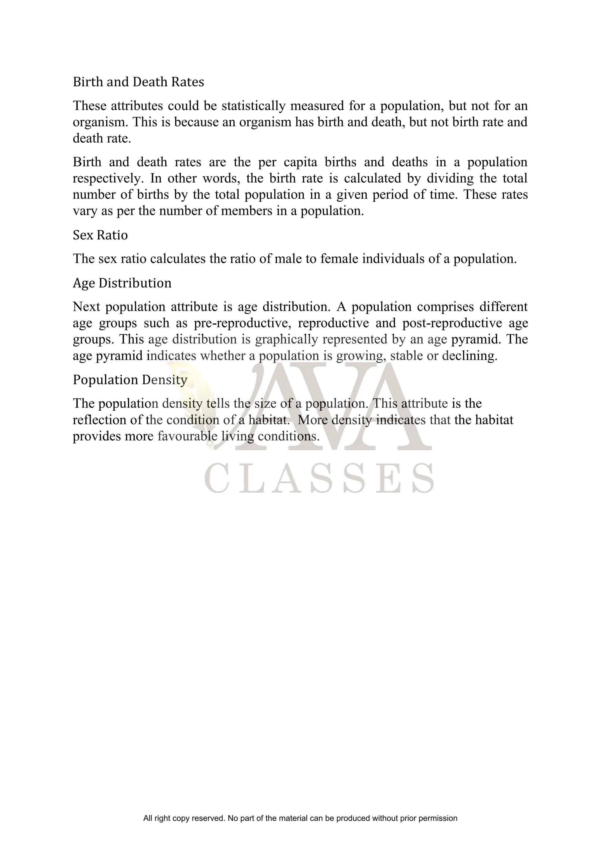 Ecology- organisms and populations class 12 notes in pfd | PDF