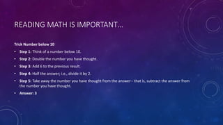 Reading math | PPTX