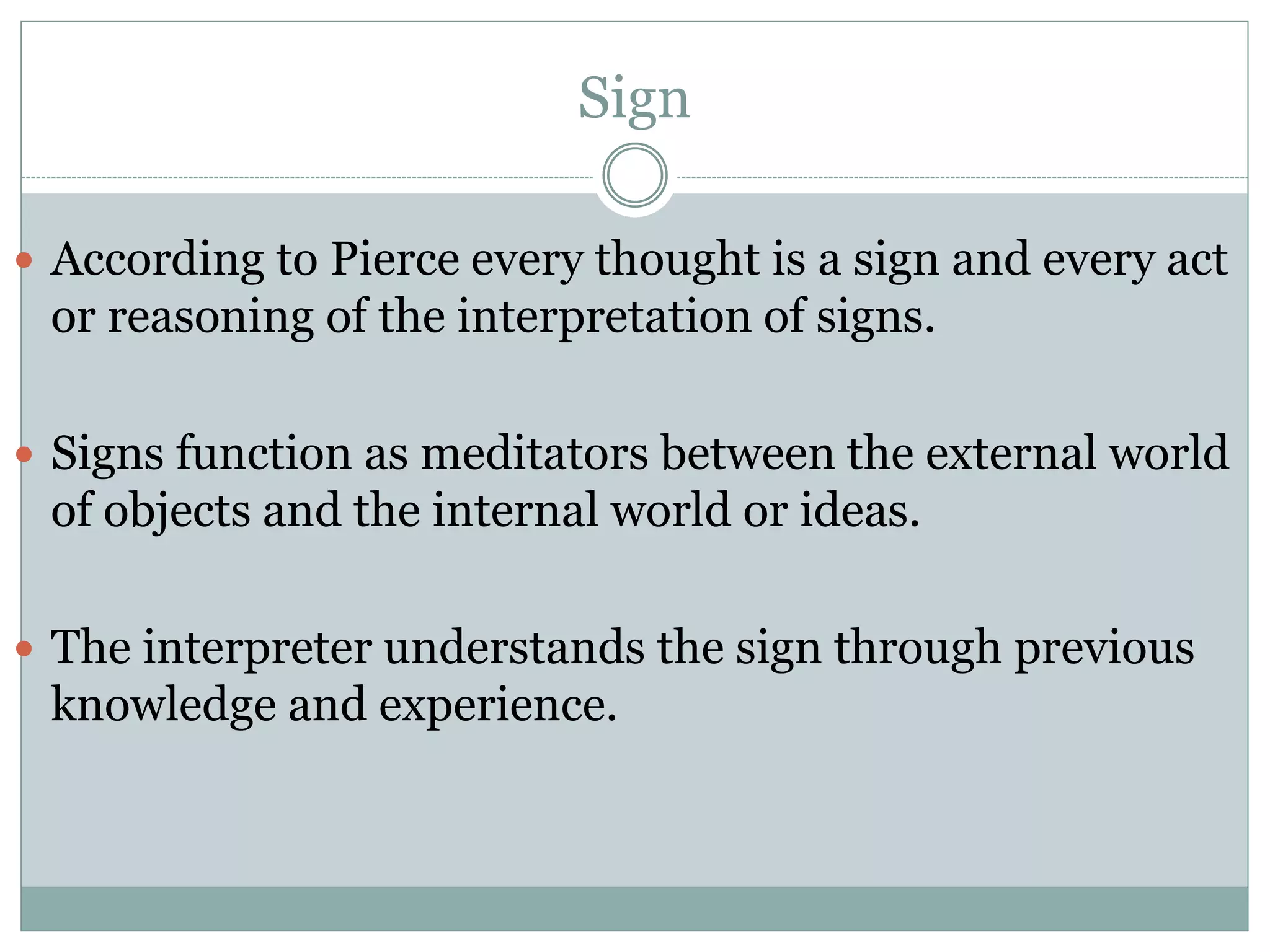 Reading media through sign, signifier and signified | PPTX