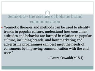 Reading media through sign, signifier and signified | PPTX