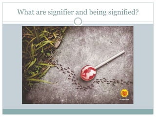 Reading media through sign, signifier and signified | PPTX