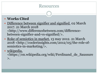 Reading media through sign, signifier and signified | PPTX