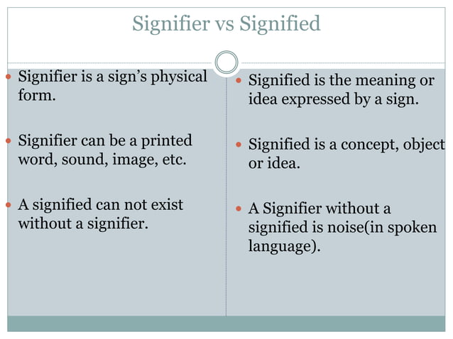 Reading media through sign, signifier and signified | PPTX