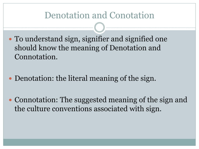 Reading media through sign, signifier and signified | PPTX