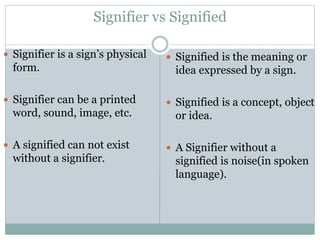 Reading media through sign, signifier and signified