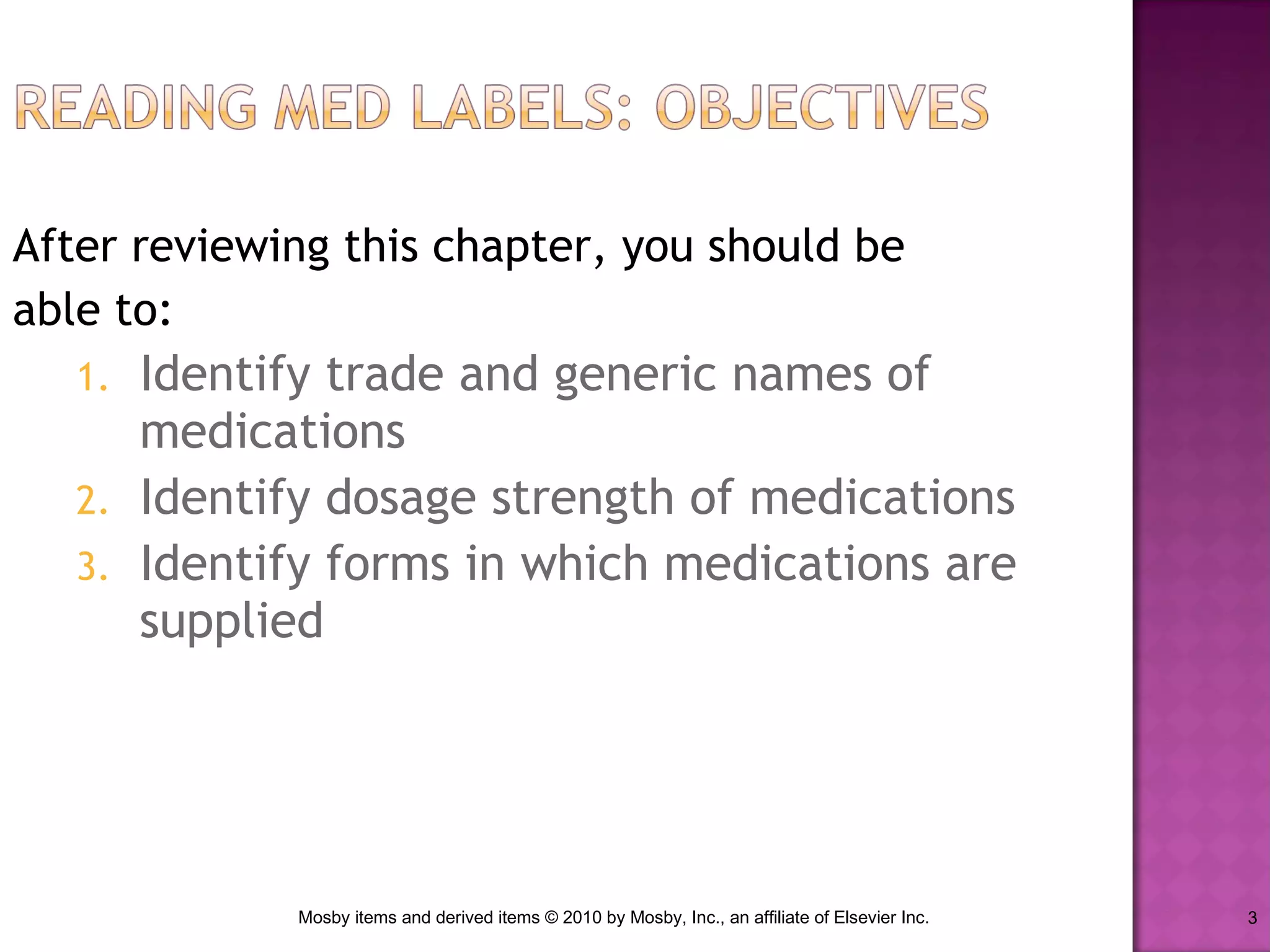 Reading Medication Labels | PPT