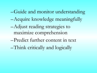 Reading metacognition | PPT