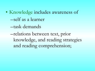 Reading metacognition | PPT