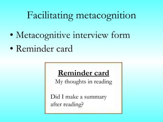 Reading metacognition | PPT