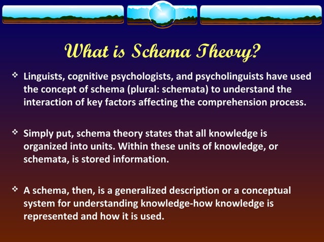 Reading Models and Schema Theory