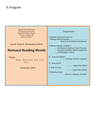 Reading month | DOCX